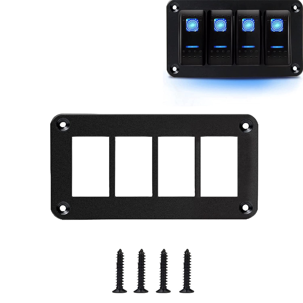Rocker Switch Panel Housing Holder, Black Aluminum Durable Car Trailer ... Rocker Switch Panel Housing Holder, Black Aluminum Durable Car Trailer ...