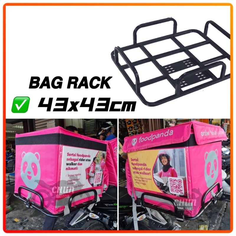 Foodpanda Rider Bag Rack Motorcycle / Delivery Bag Rack / Food Rack for ...