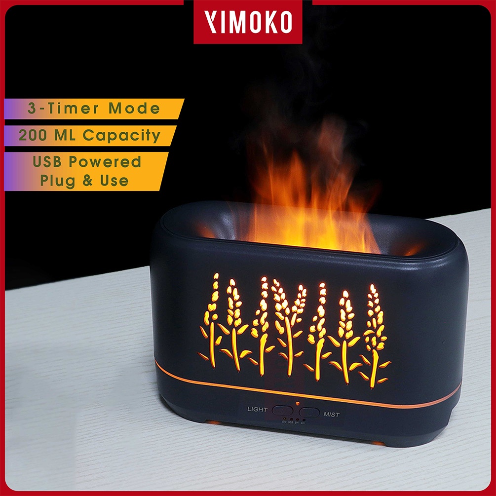 Fire Flame Aroma Diffuser USB Powered LED Light Flame Humidifier ...