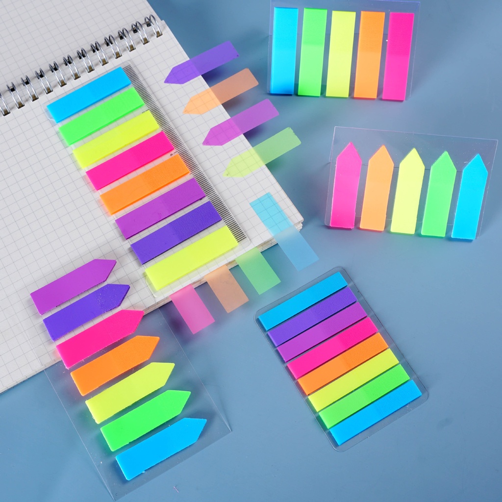 200 sheets/block color fluorescence sticky notes set notepad bookmark ...