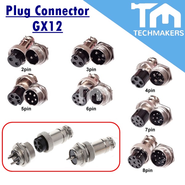 2/3/4/5/6/8Pin 3A Din Circular Rugged Metal Connector Male+Female (1 set) Panel Mount for ...
