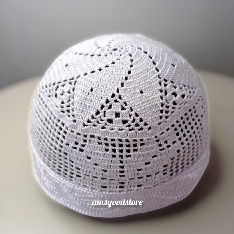 PUTIH LOKAL Medina Knitted Caps Saudi Local Premium Saudi Arabian Caps ...