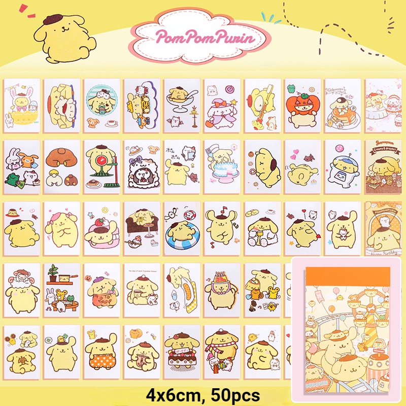 Sanrio Mini Sticker Book Cute Kuromi Washi Paper Stickers DIY Notebook ...