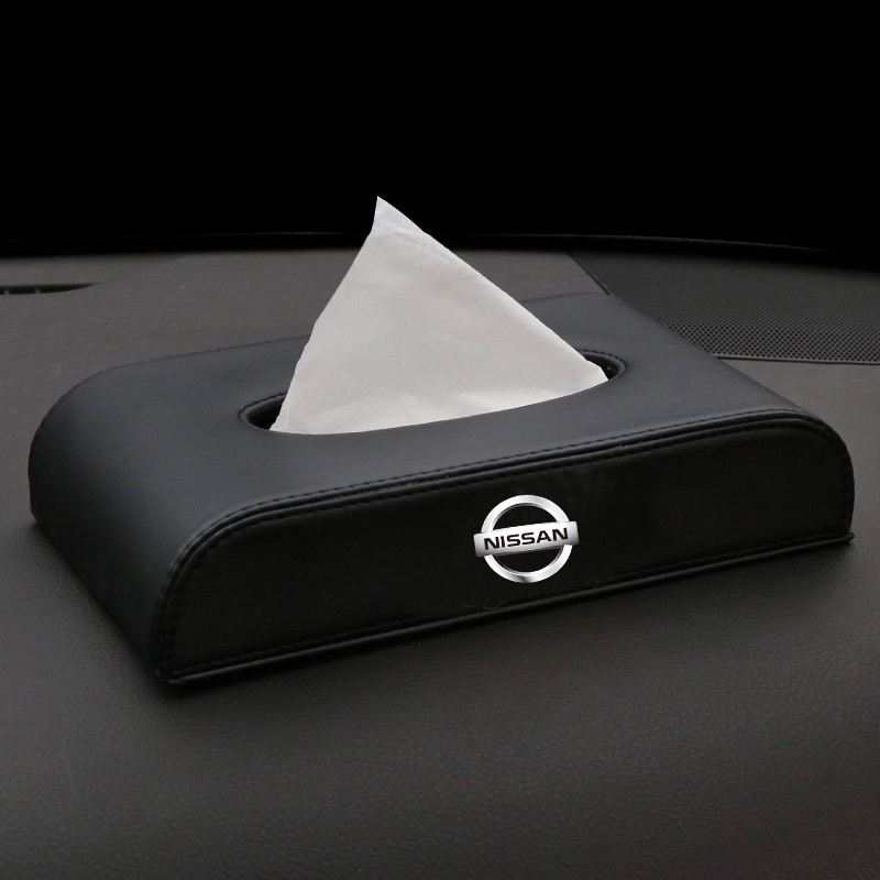 (Tissue Box)Nissan Premium Leather Car Tissue Box Vanette teana almera ...