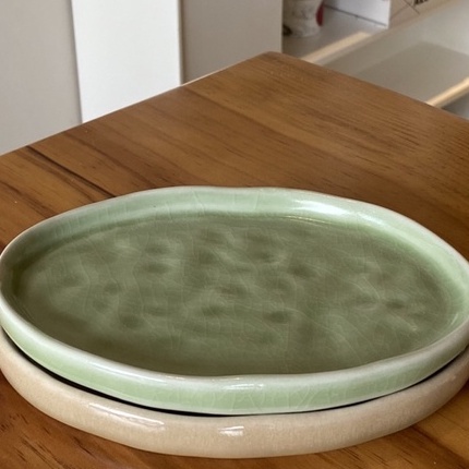 UKIYO [NEW] Hana Oval Dessert Plate / Pinggan Kek / Ceramic Plate ...
