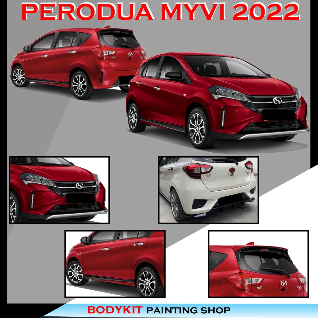 PERODUA MYVI 2022 FACELIFT OEM STYLE FULLSET SKIRTING -WITH PAINTING ...