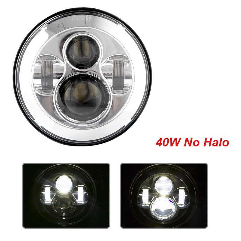 7” Round LED Projection Headlight For Harley Touring Rod FatBoy ...