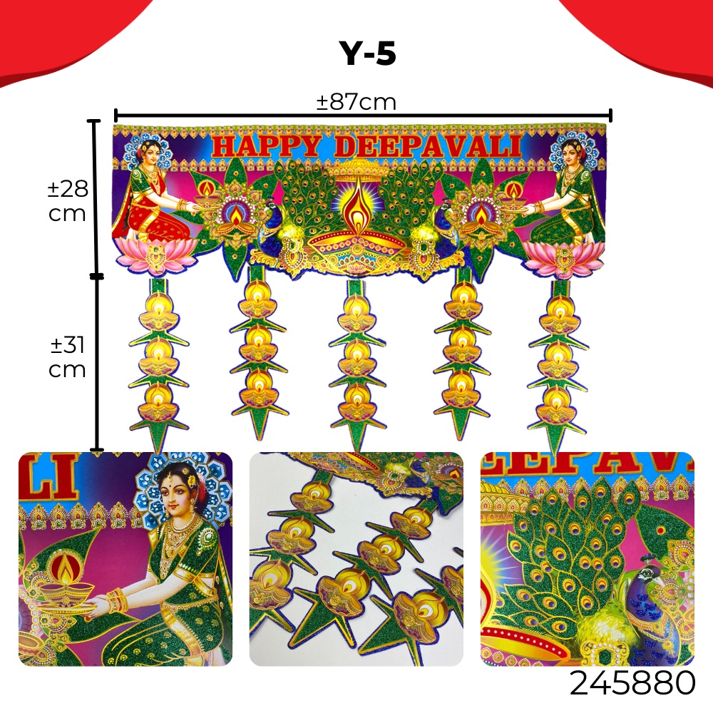 SUPERSAVE Deepavali Wall Collection 3D Sticker Diwali Hanging Ornament ...