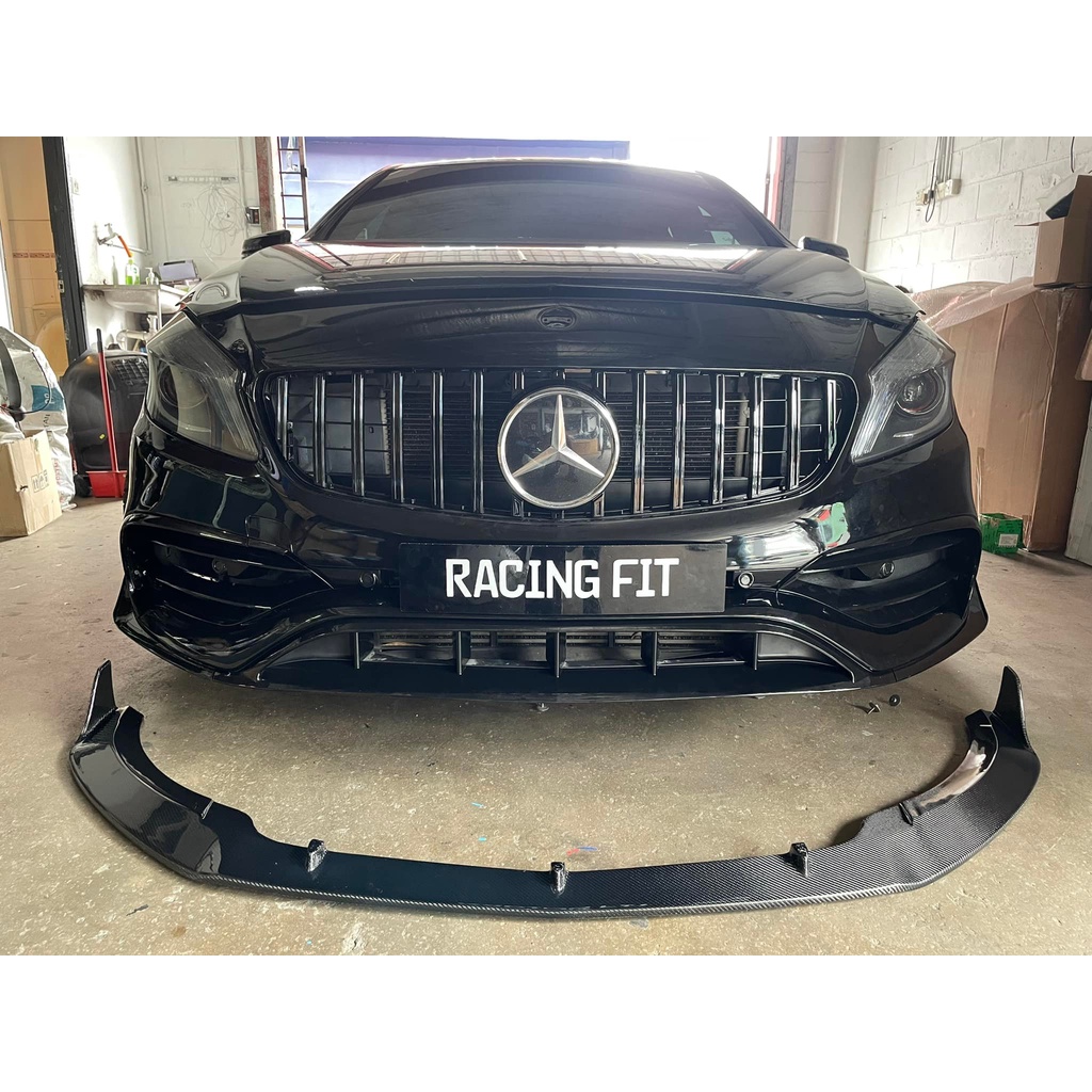 MERCEDES BENZ W176 W117 PAKTECHZ CARBON FIBER FRONT SKIRT LIP LIPS ...