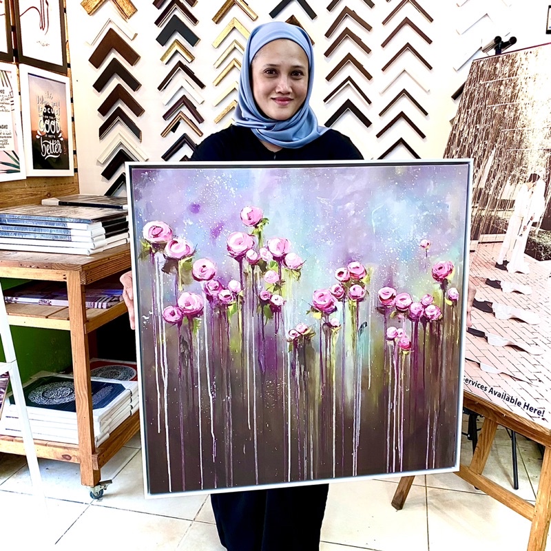 Canvas Printing With Frame Flower Old Style Home Decor Wall Decoration ...