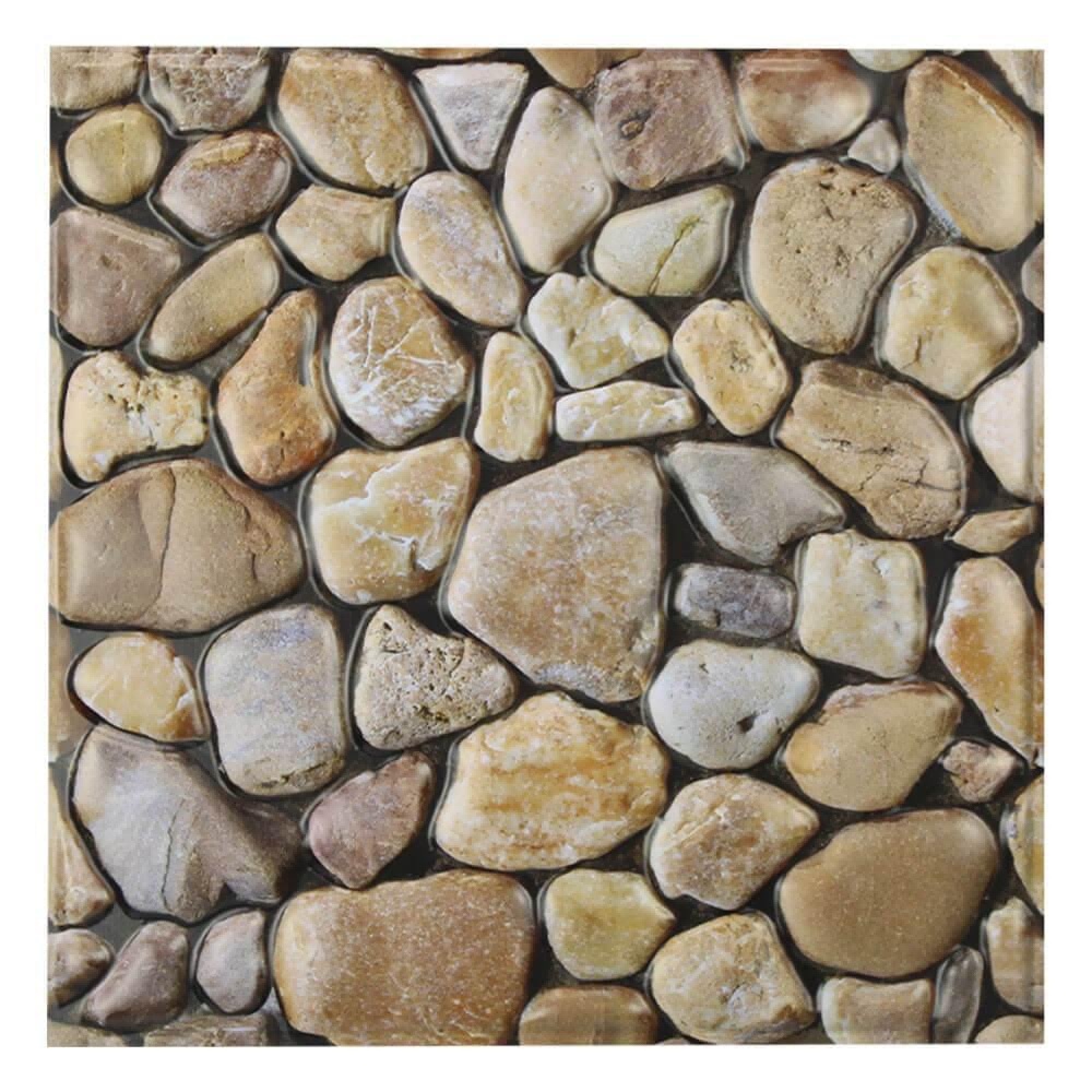 3D Cobblestone Wall Sticker Self Adhesive 3D PVC Wall Panel Cobblestone ...