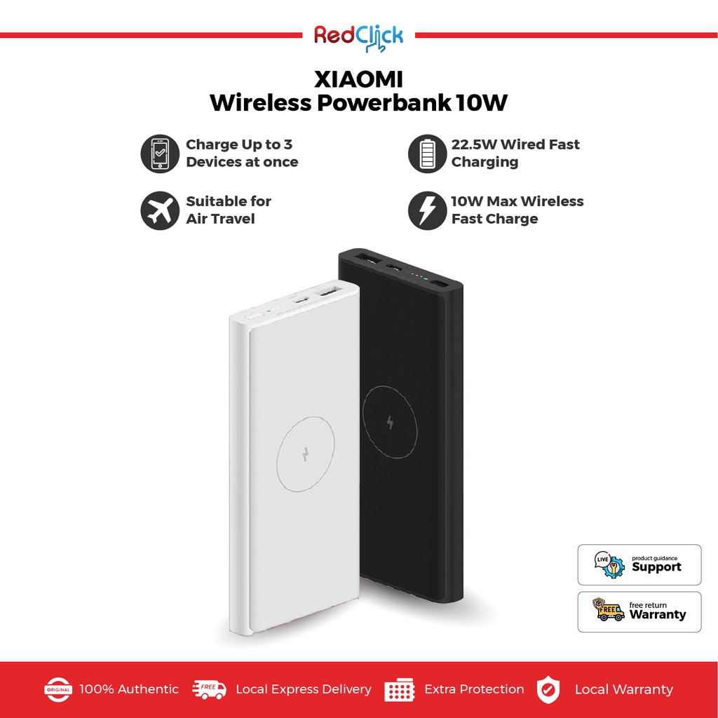 Xiaomi Mi Wireless Powerbank 22.5W Two-way Fast Charge Support Wireless ...