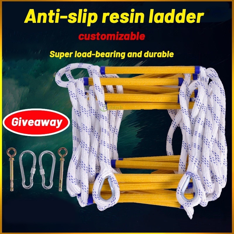 (STOCK&COD)Emergency escape safety rescue rope ladder Fire Rope Ladder High-Rise Escape Rope ...