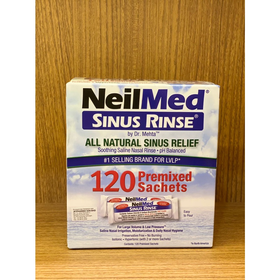 Neilmed Sinus Rinse Premixed Sachets 120s / Bottle + 10's Premixed ...