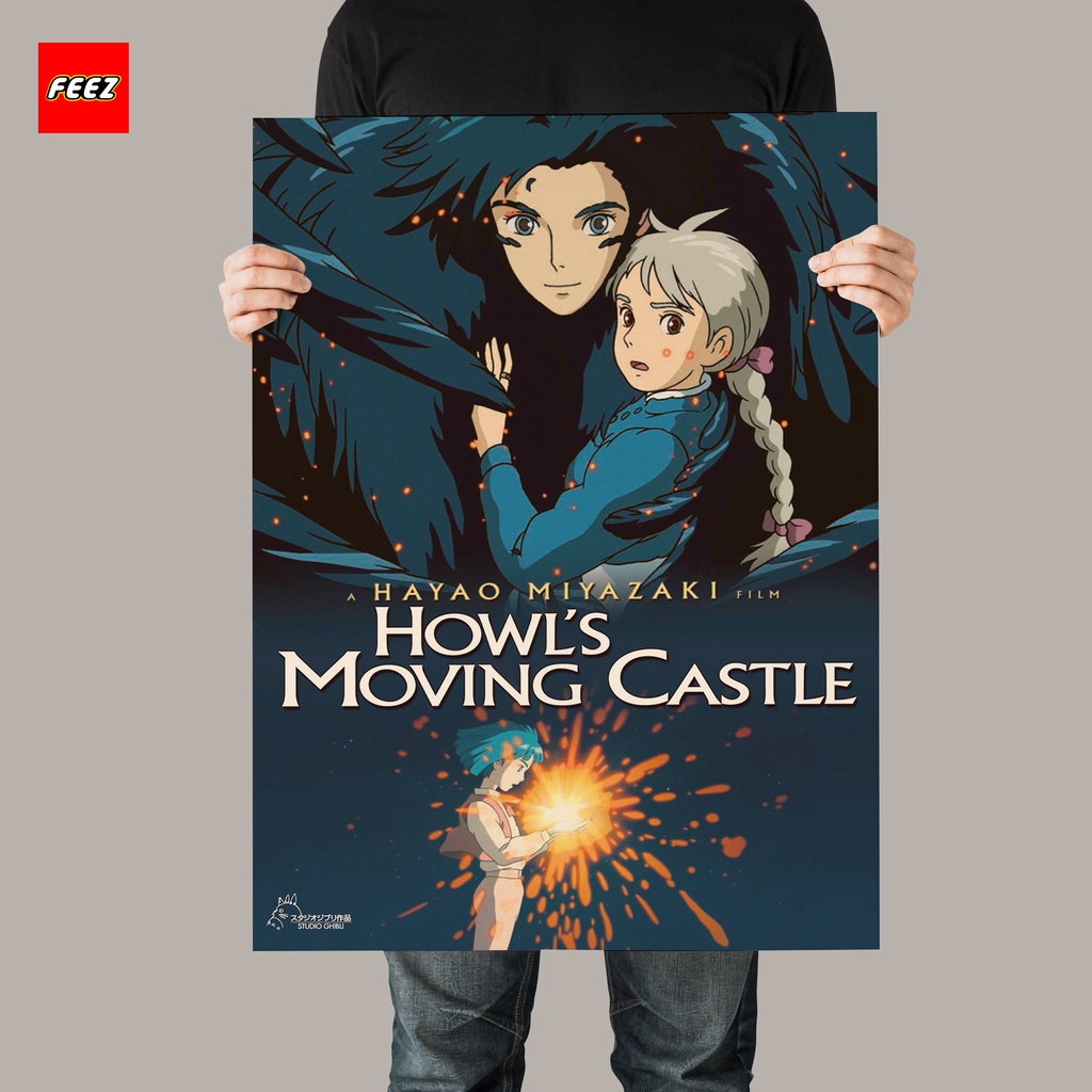 howl's moving castle an anime Retro Vintage Poster Painting Wall Art ...
