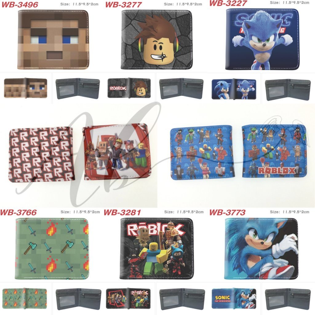 Angel Baby Children Roblox Sonic Figure PU Wallet Card Holder Cartoon ...