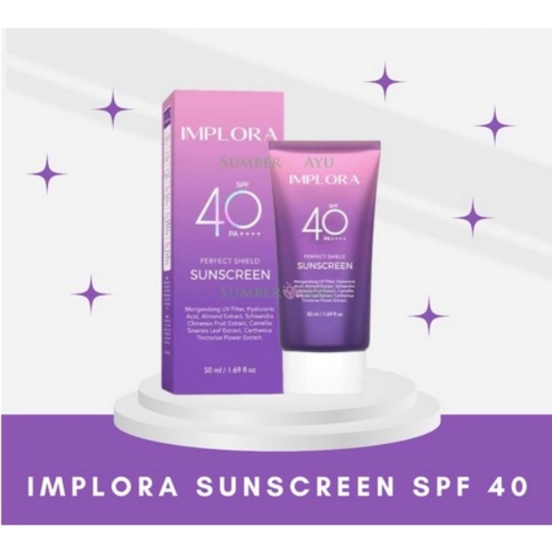 Original IMPLORA PERFECT SHIELD SUNSCREEN SPF40 PA++++ 50ml | Shopee ...