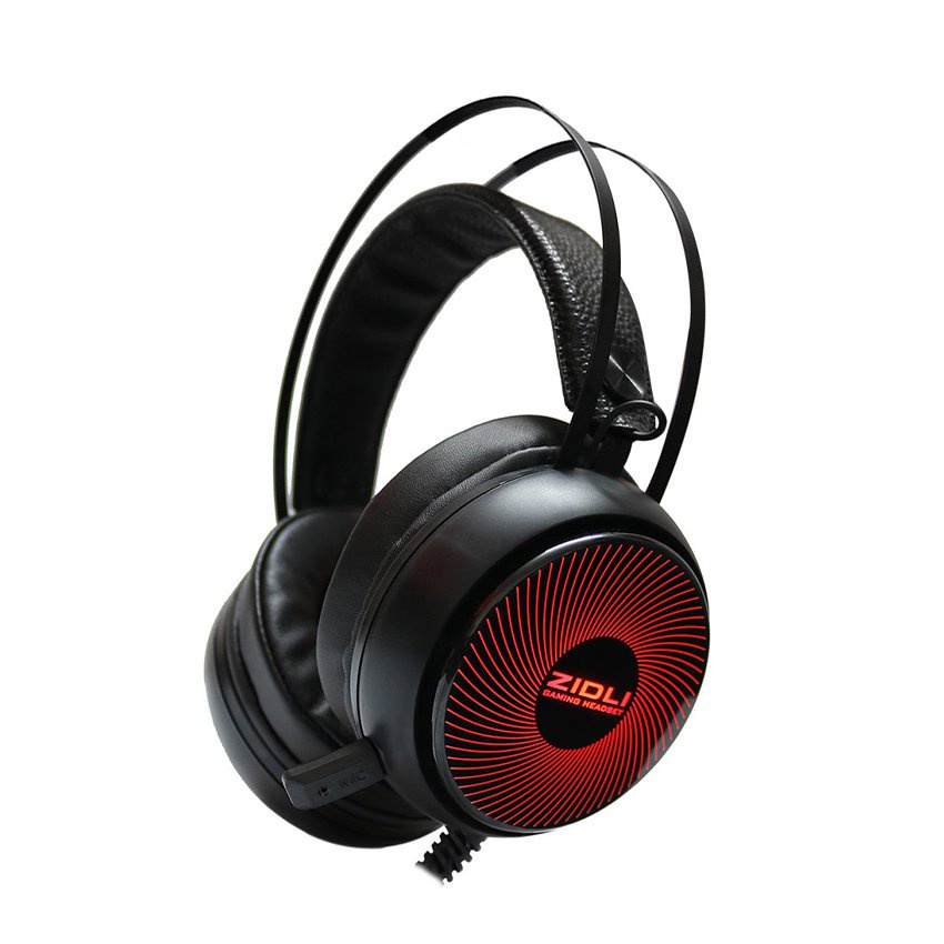Zidli ZH-12S Gaming Headset (7.1, USB, RGB) RGB Led, Premium Leather Ear Cups, Bass Loud (No Box ...