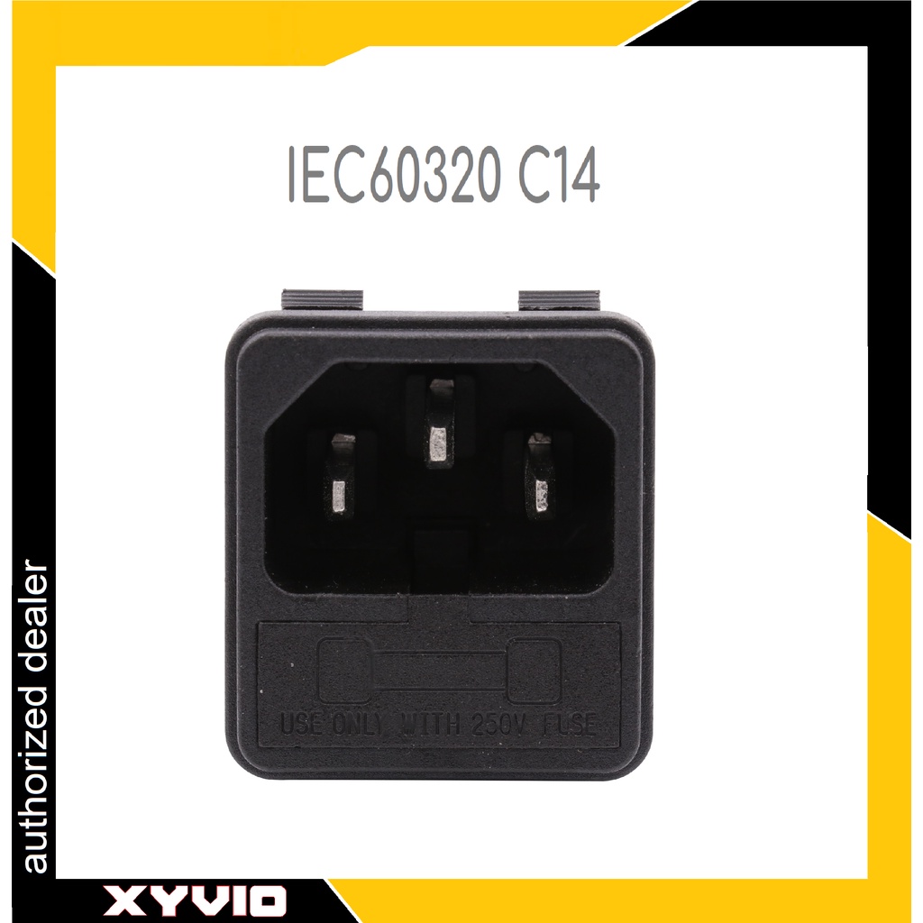 3 Pin IEC 60320 C14 Plug Panel Power Inlet Socket Connector 250V 10A ...