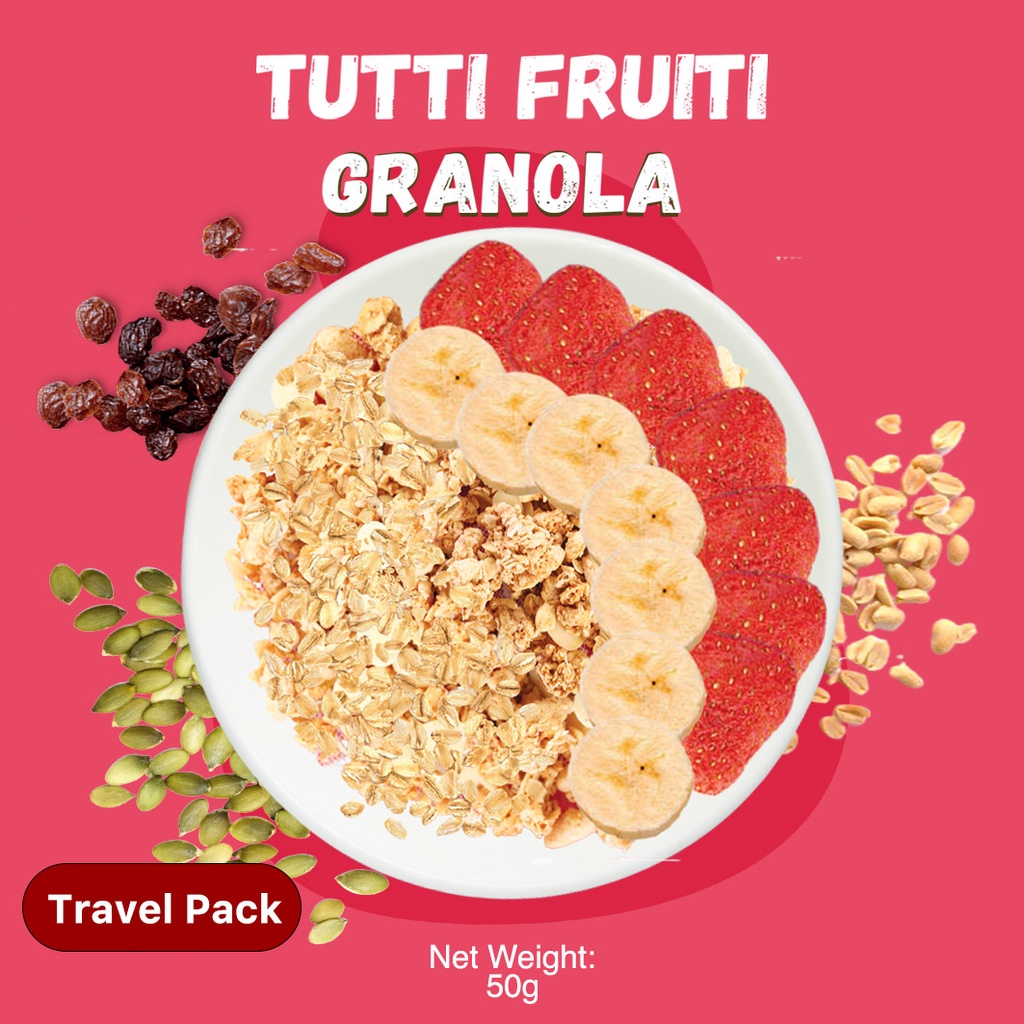 Eco Forest Granola Tutti Fruit Halal Crunch Cereal Breakfast (50g ...
