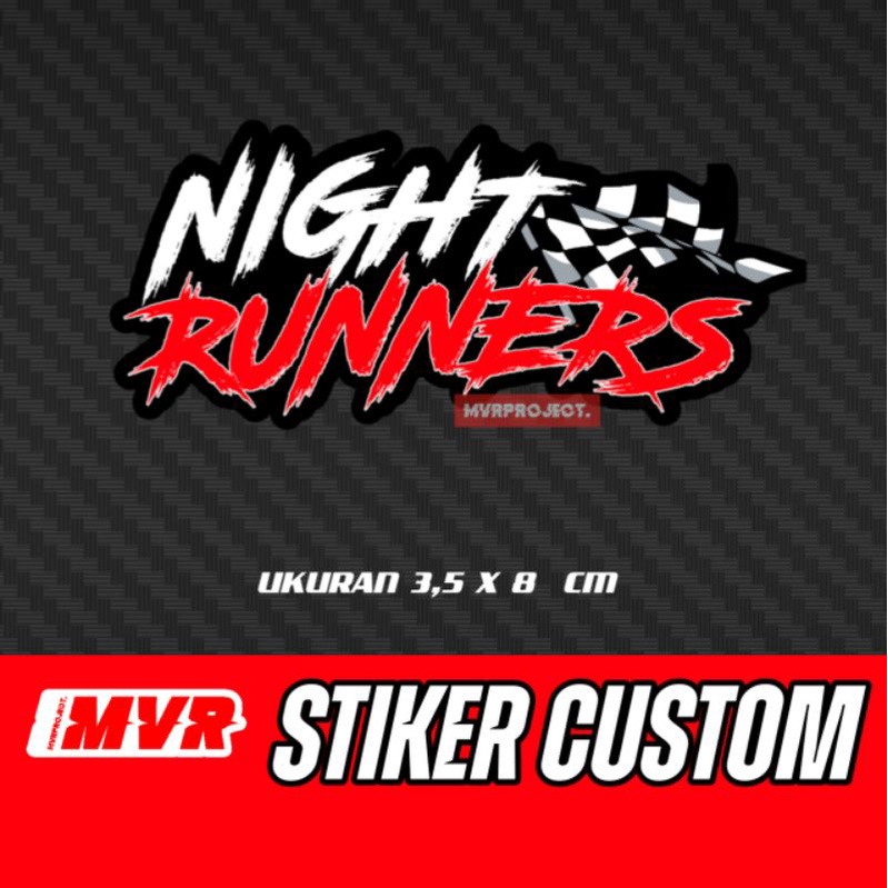 Sticker Night Runners | Custom nightride Stickers (Unit) | Shopee Malaysia