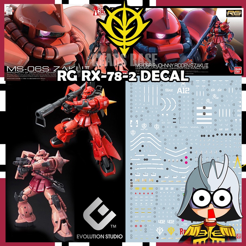 EVO DECAL RG CHARS ZAKU FLUORESCENT DECAL | Shopee Malaysia