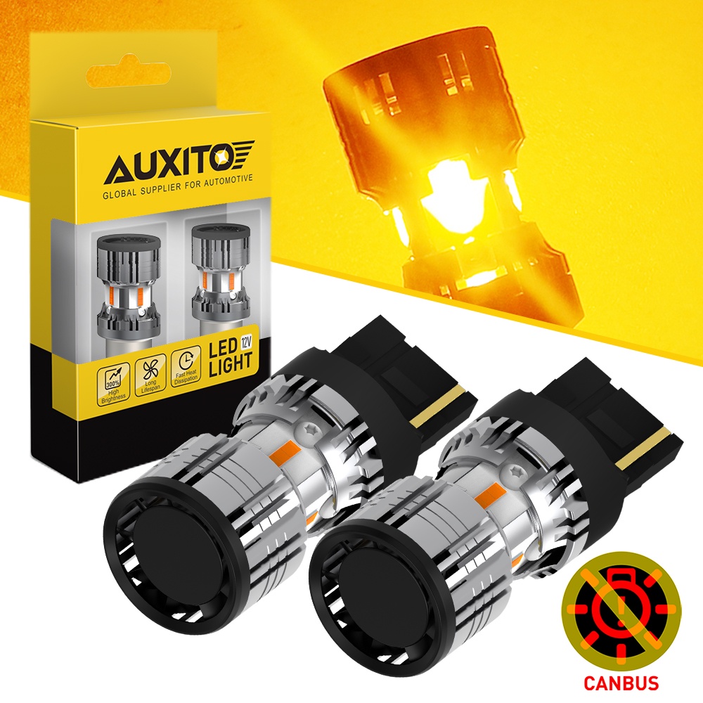 AUXITO 2Pcs No Hyper Flash Upgraded T20 7440 Wy21W 1156 P21W Ba15S Led Turn Signal Lights No ...