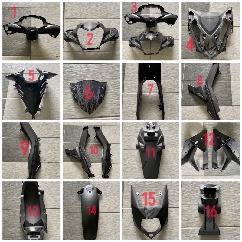 HONDA RS150 INNER COVER RS 150 V1 V2 HITAM COVER RS 100% ORIGINAL INNER INNER RS150 V1 V2 ...