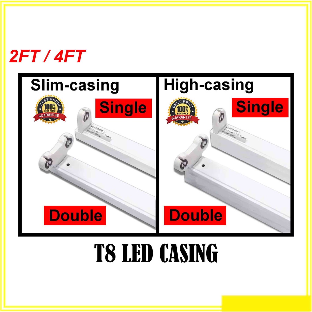 [10PCS] 2FT/4FT T8 LED CASING SINGLE/DOUBLE | Shopee Malaysia