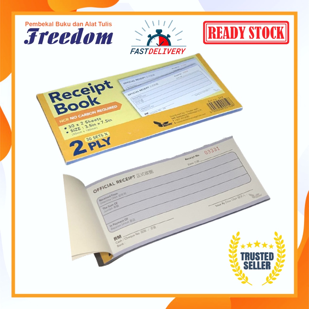 NCR RECEIPT BOOK (2PLY X 30'S) | Shopee Malaysia