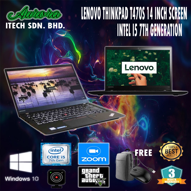 ( INTEL I5 7TH GEN ) Lenovo Thinkpad T470s Ultrabook Processor Intel I5 ...
