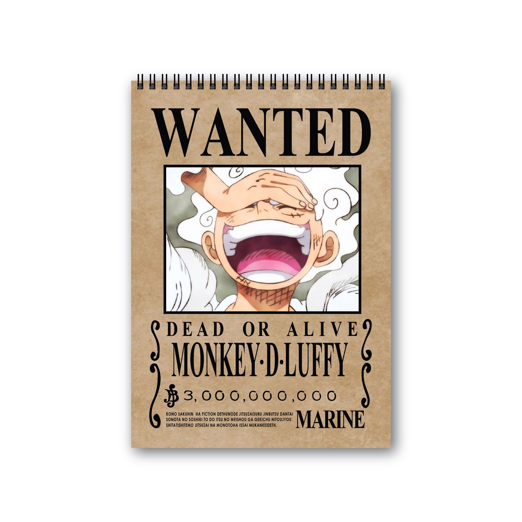One Piece Sketch Book / Poster Wanted One Piece / 60pgs 120gsm Sketch ...