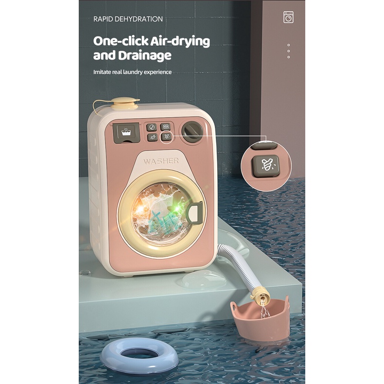 Front Load Roller Washing Machine Pretend Play Simulation Washing ...