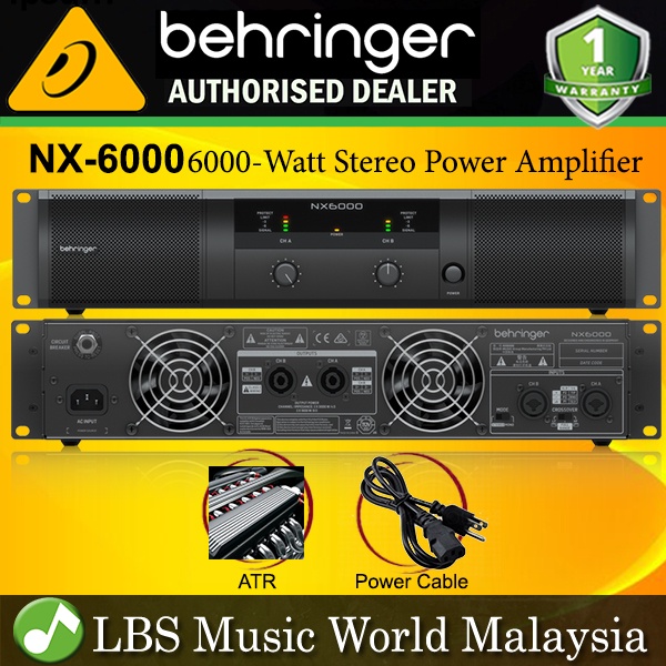 Behringer NX-6000 Ultra Lightweight 6000 Watt Class D Power Amplifier ...