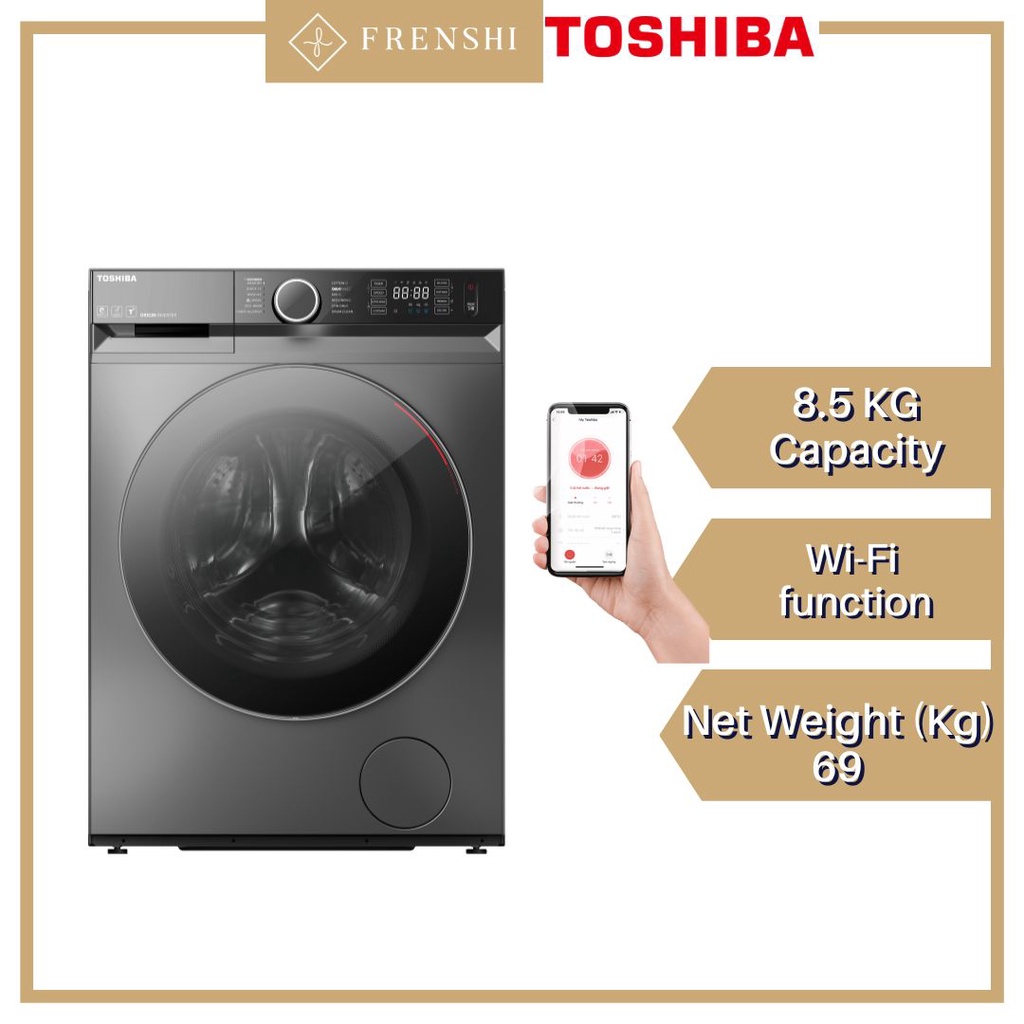 Toshiba Front Load Washer TW-BK115GF4M(SK) 10.5KG/ TW-BK105GF4M(SK) 9.5KG/ TW-BK95GF4M(SK) 8.5KG ...