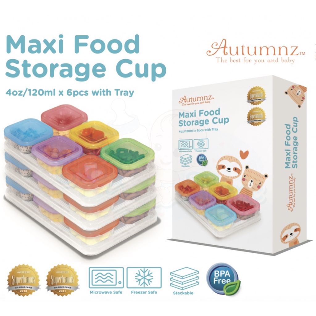 Autumnz Maxi Food Storage Cup (4oz x 6pcs) | Shopee Malaysia