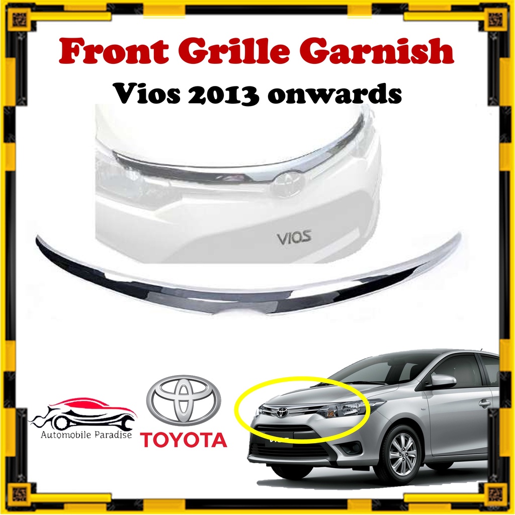 Toyota Vios - Chrome Front Grille Garnish / Sarong Depan / Gril Depan ...