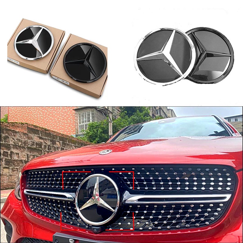 18.5cm/20.5cm Car Styling Front Grille Carved Emblem Badge Sticker For ...