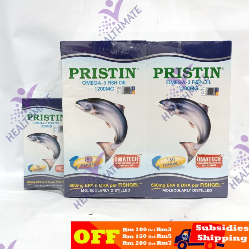 PRISTIN OMEGA-3 FISH OIL 1200MG（2X150'S+30'S) | Shopee Malaysia