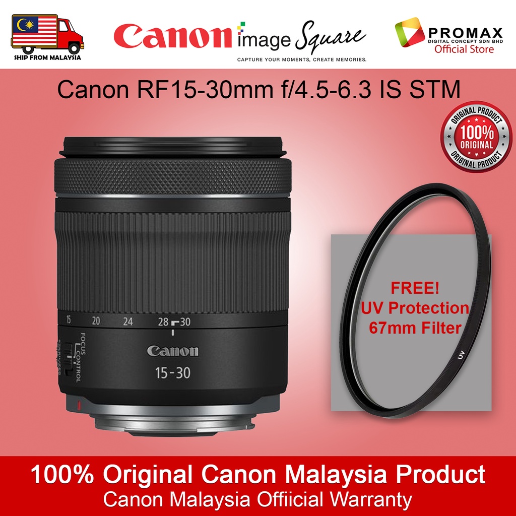 Canon RF15-30mm f/4.5-6.3 IS STM wide angle lens for vlog RF 15-30mm (100% Original Canon ...