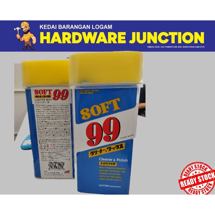 SOFT 99 Cleaner & Polish Luster Wax with Sponge Remove stains ...