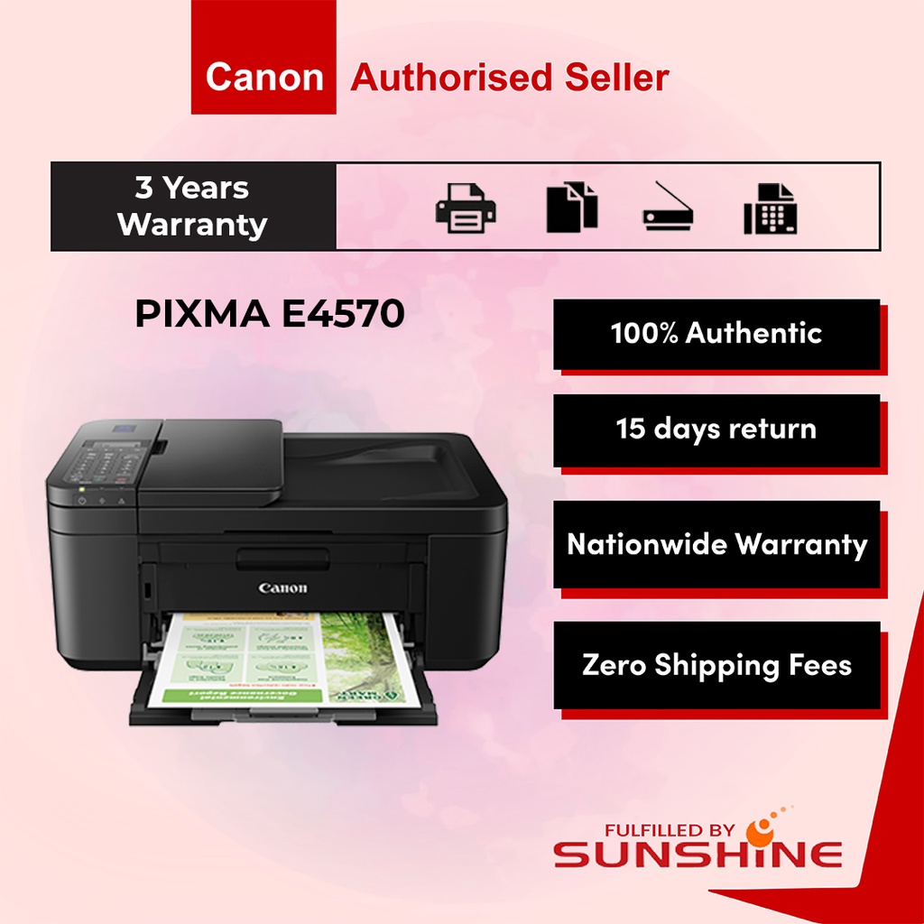 Canon Pixma E4570 Wireless All-In-One with Fax and Automatic 2-Sided ...