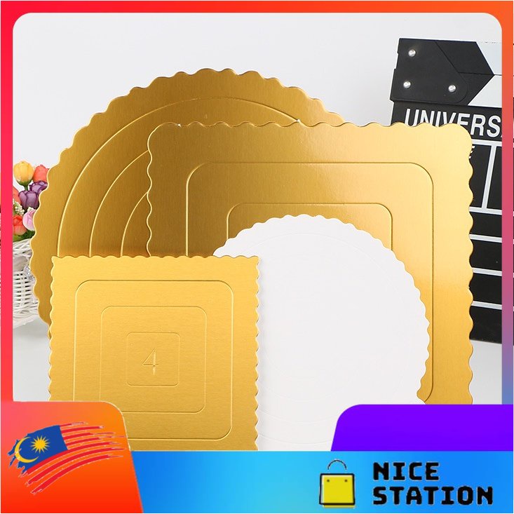 4"6"8"10"12"Gold White Round Square Foil Mini Cake Dessert Mousse Base ...