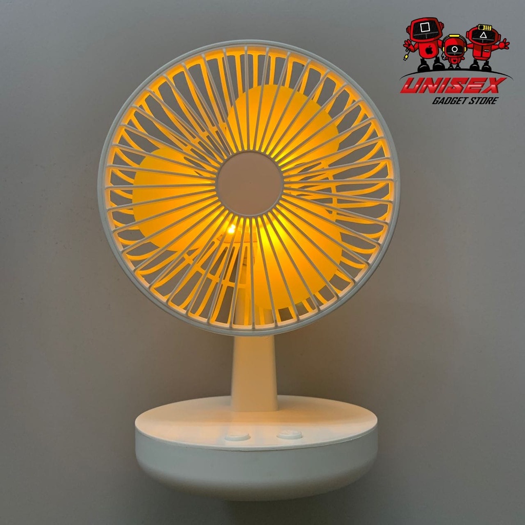 Beijiaju BJJ-658 Table Fan Breathing Fresh Air 2 Speed Mode + Lighting ...
