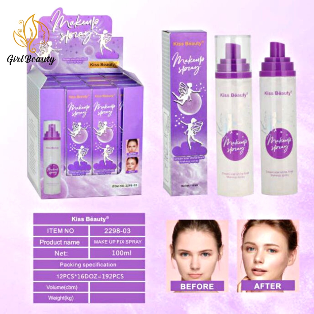 KISS BEAUTY DREAM STAR SHINE FIXED MAKEUP SPRAY 100ML | Shopee Malaysia