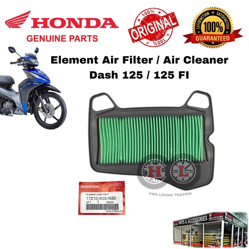 HONDA AIR FILTER DASH 110 / 125FI ORIGINAL (17210-K03-N30)-PENAPIS UDARA AIR DASH 125 125I AIR ...