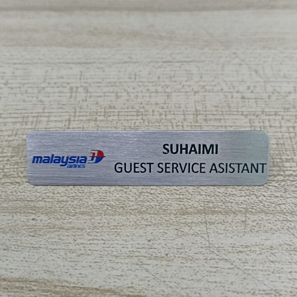 [PREMIUM}] NAME TAG MALAYSIA AIRLINES / CABINCREW (65x15MM) | Shopee ...