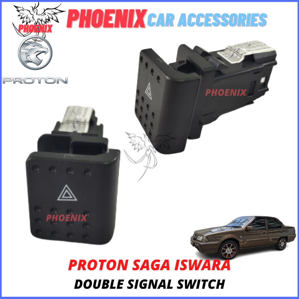 PROTON SAGA ISWARA Double Signal Hazard Switch Button (OEM) On Off ...