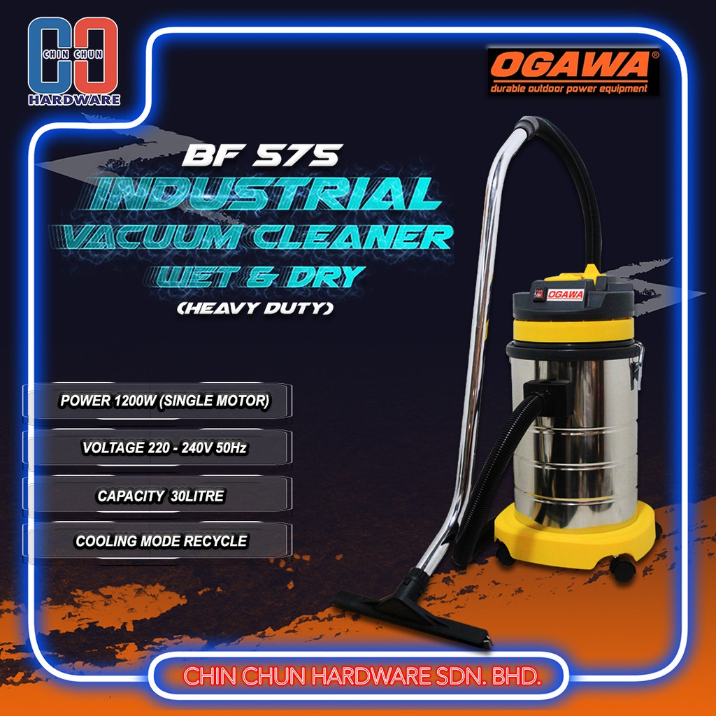 Ogawa Bf575 1200w 30l Stainless Steel Wet And Dry Vacuum Cleaner Mesin