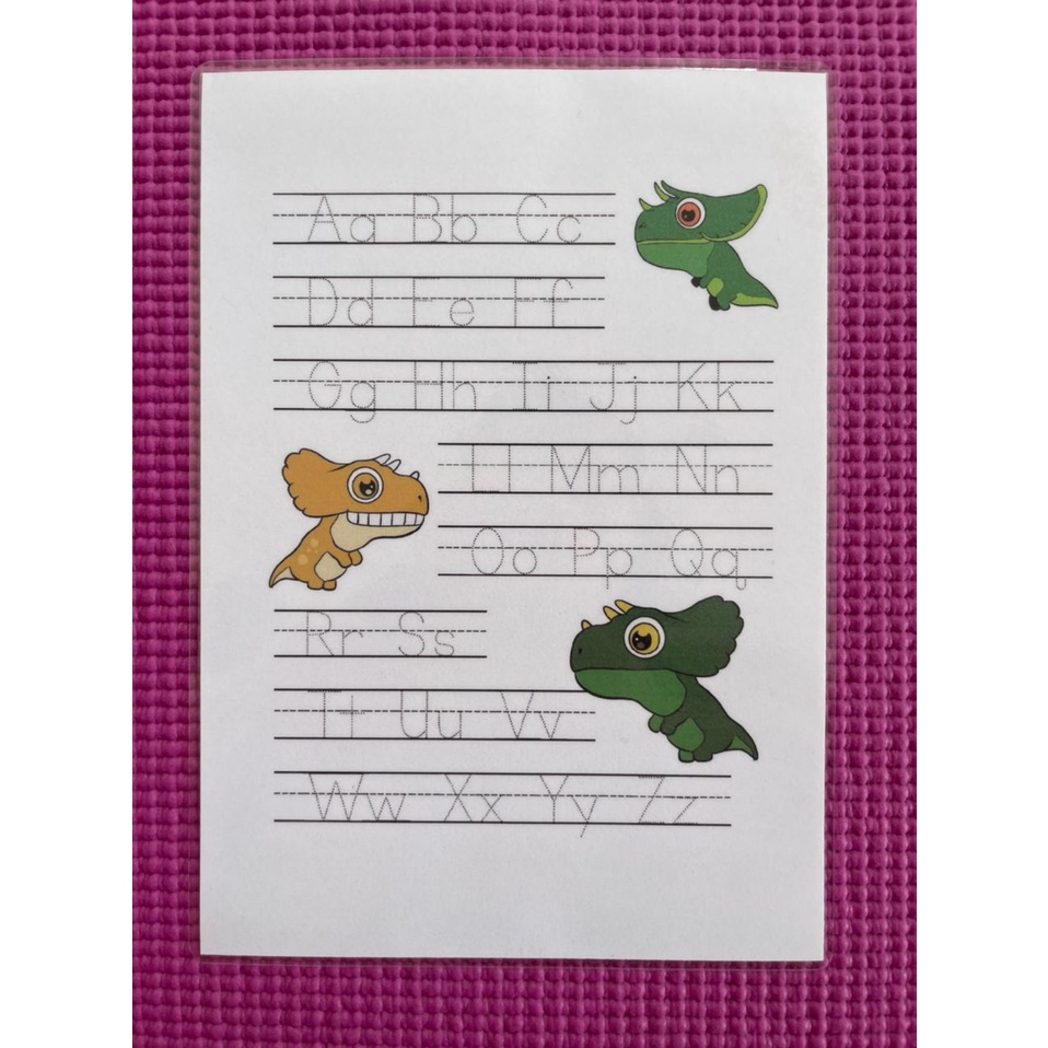 [🌈Alphabet-Dinasaur🌈] Laminated Pre-writing activity reusable ...